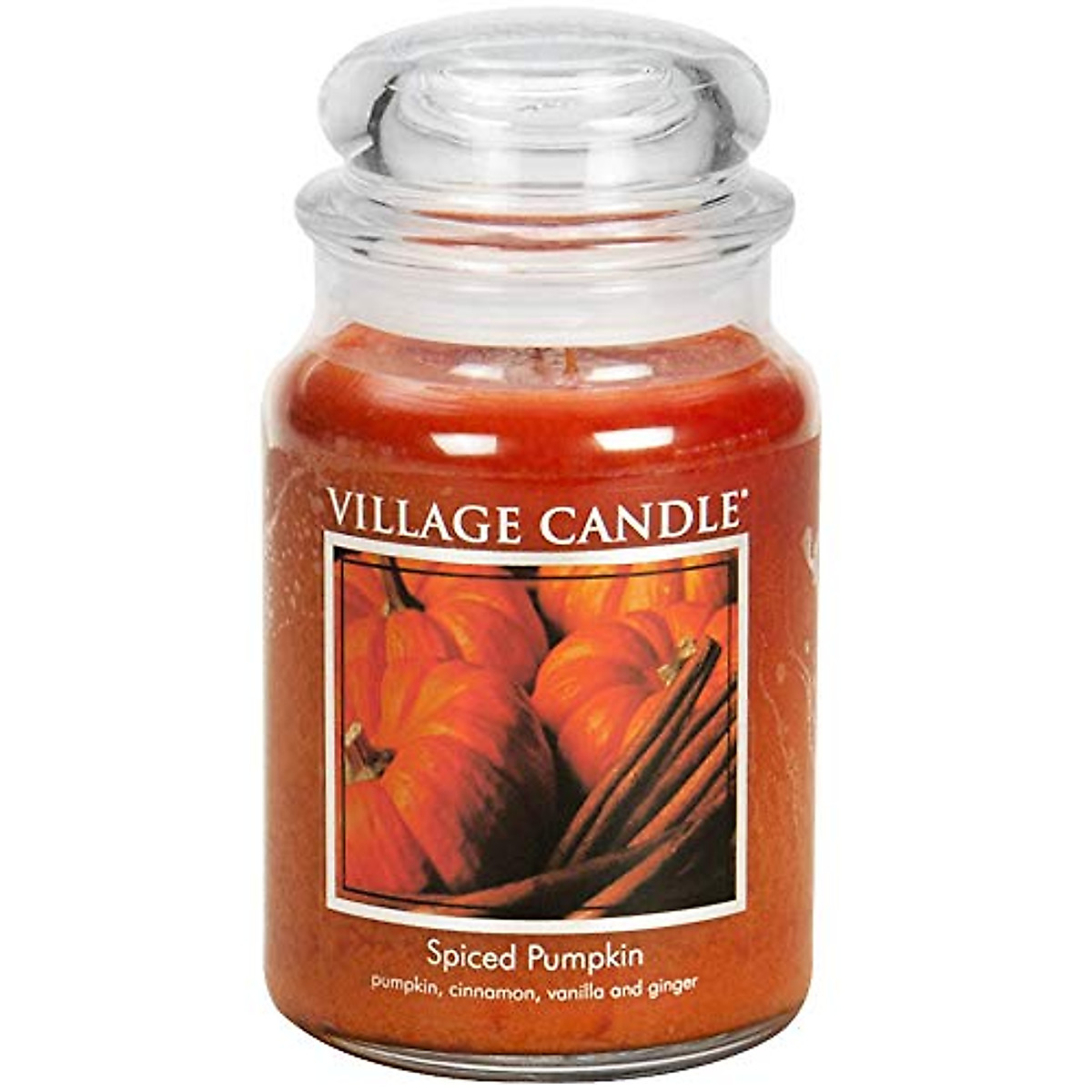 Village Candle Maple Butter and Spiced Pumpkin Large Glass Apothecary Jar Scented Candles