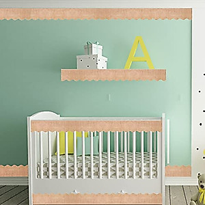 99 Feet Burlap Bulletin Board Border 3 Rolls Burlap Scalloped Borders Trim Fall Classroom Bulletin Board Rolled Trim Farmhouse Decoration for Thanksgiving Back to School Classroom School Party Decor