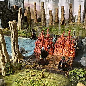 Extruded Gaming Fire and Ice Wall Spells