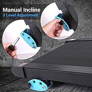 SereneLife Smart Digital Folding Treadmill - Electric Foldable Exercise Fitness Machine, Large Running Surface, 3 Incline Settings, 12 Preset Program, Sports App for Running & Walking (SLFTRD30)