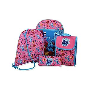 Nickelodeon Blue's Clues & You Girls 16" Backpack 5 piece School Set (One Size, Pink)