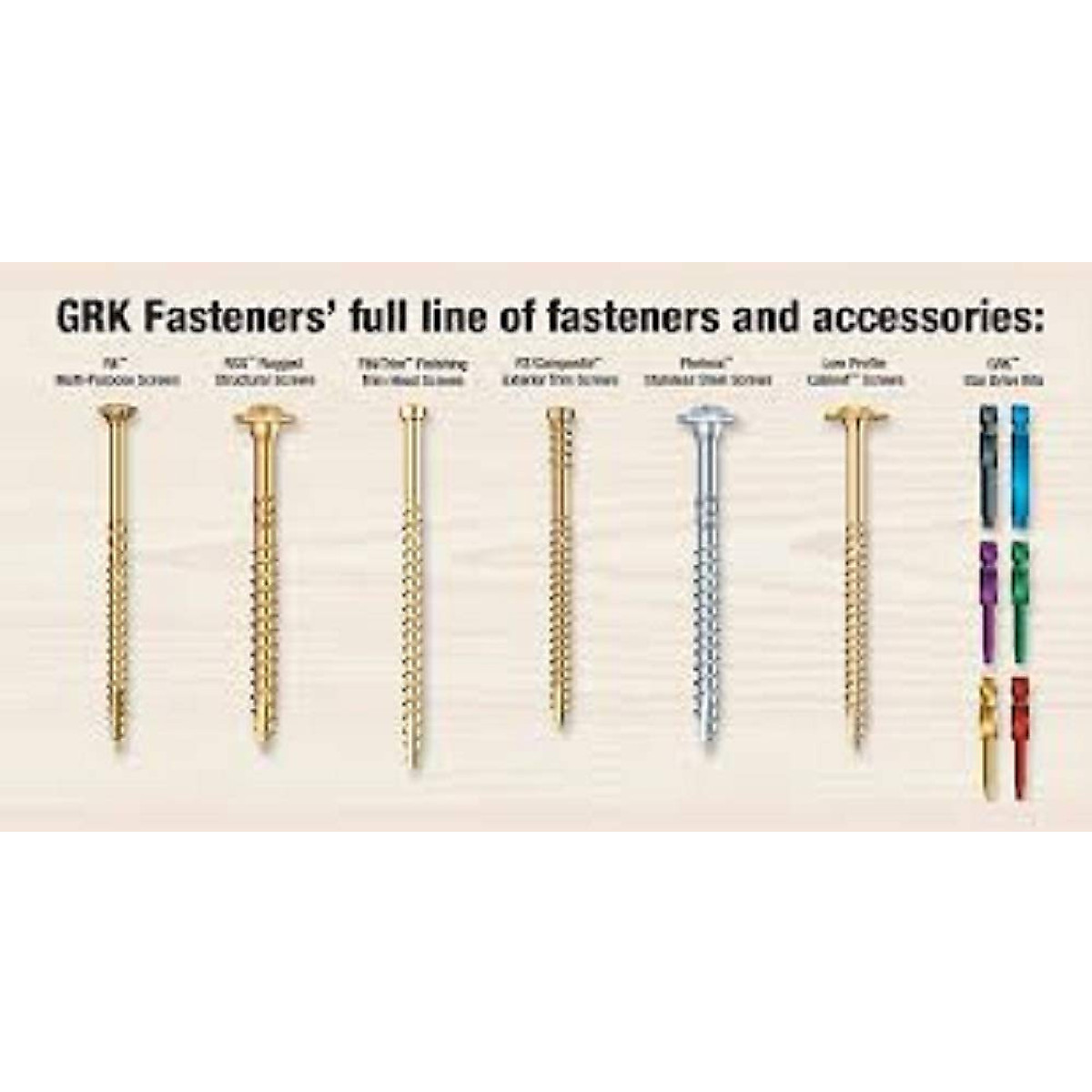 GRK CAB8112HP Cabinet HandyPak 8 by 1-1/2-Inch Screws, 100 Screws per Package