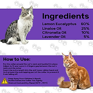 Confetti Sky Calming Collar for Cats [4 Pack] for All Cats Size and Breed | Adjustable & Breakaway Design | Cat Pheromone Collar for Stress and Anxiety Relief | Lasts up to 30 Days