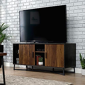 Sauder Canton Lane Credenza, L: 53.98" x W: 17.99" x H: 24.21", Brew Oak Finish