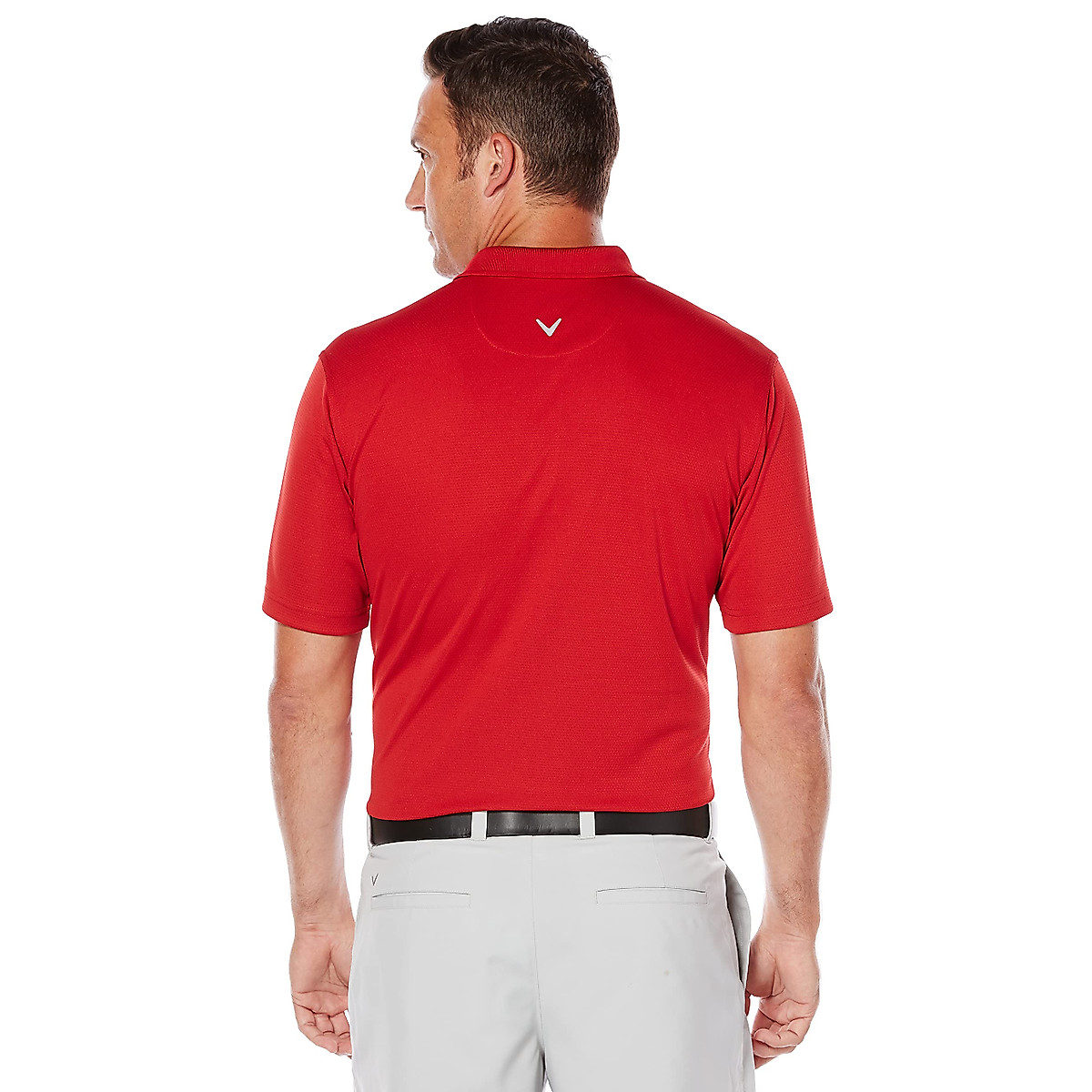 Callaway Men's Short Sleeve Core Performance Golf Polo Shirt with Sun Protection (Size Small-4X Big & Tall), Chili Pepper, 3X-Large