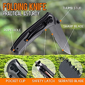 Valentines Day Love Gifts for Him Husband Boyfriend, I LOVE YOU Pocket Knife for Camping Hiking Fishing Hunting, Anniversary Birthday Gifts Idea for Husband from Wife,Gifts for Boyfriend