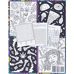 Stoner Activity Book - Psychedelic Colouring Pages, Word Searches, Trippy Mazes & More For Stress Relief & Relaxation