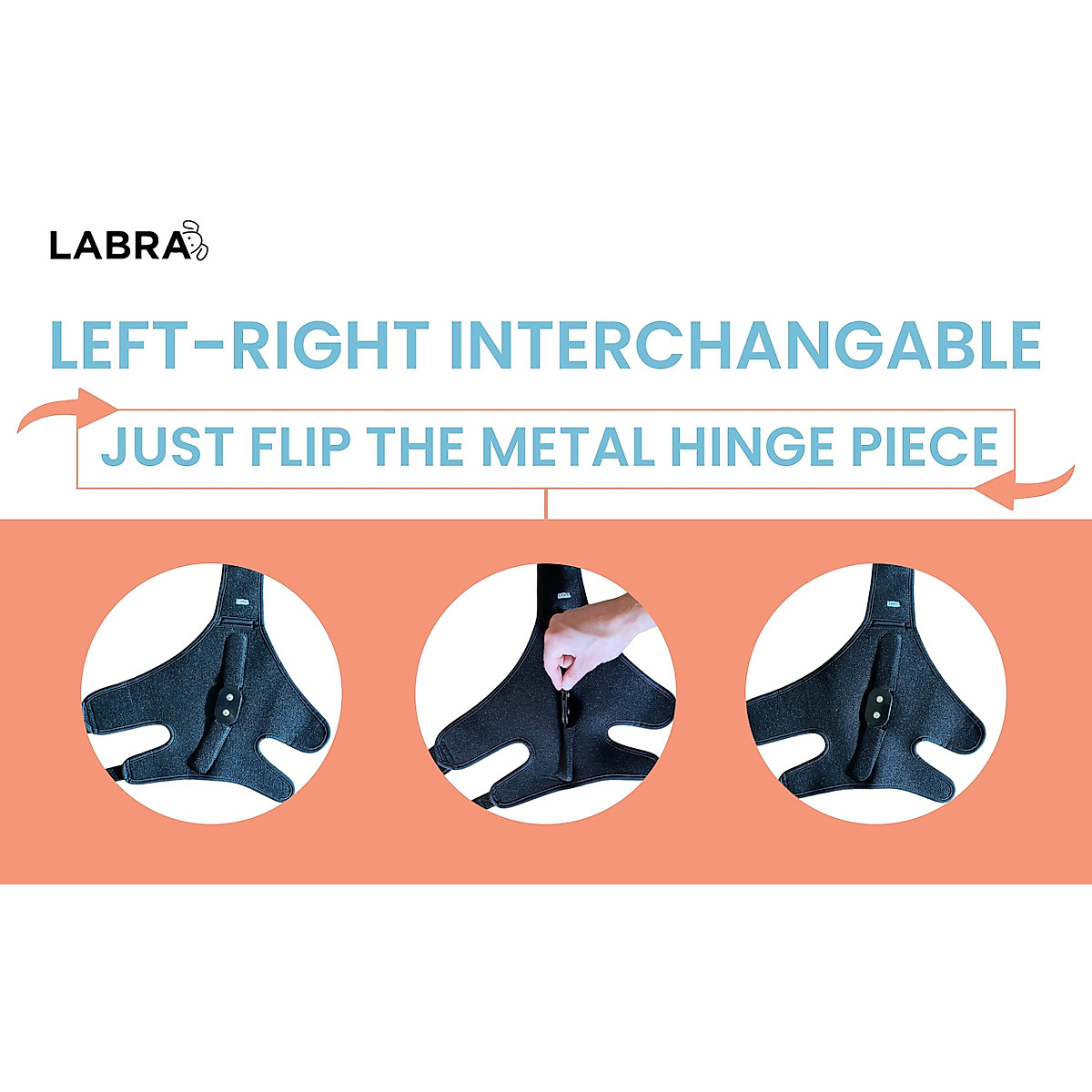 Labra Dog Canine Knee Stifle Brace Wrap, Metal Splint Hinged Flexible Support Brace for K9 ACL, CCL, Luxating Patella, Cruciate Ligament Sprains in Back, Rear, Hind Leg (Extra Large - 75-100lbs)