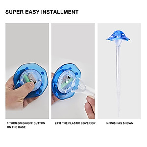 QEEPGG Solar Mushroom Lights Outdoor Pathway 6pcs, Multi-Color Changing Durable Plastic Cute LED Light, Solar Landscape Lights Waterproof for Lawn, Patio, Yard, Walkway, Driveway and Garden