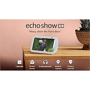 Amazon Echo Show 5 (3rd Gen, 2023 release) | Smart display with 2x the bass and clearer sound | Cloud Blue
