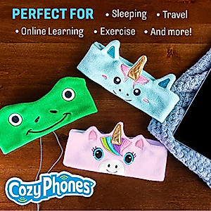 CozyPhones Over The Ear Headband Headphones - Kids Wireless Headphones Volume Limited with Thin Speakers & Super Soft Fleece Headband - Panda