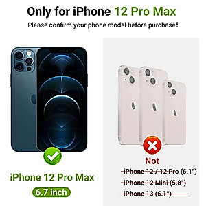 Elteker iPhone 12 Pro Max Phone Case with Card Holder,iPhone 12 Pro Max Wallet Case for Women with Ring Kickstand,RFID Blocking Card Slots Leather Case for iPhone 12 Pro Max (6.7") - Gray Leopard