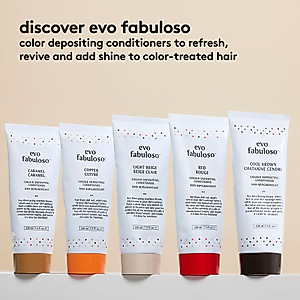 EVO Fabuloso Copper Colour Depositing Treatment - Colour Care Conditioner for Colour -Treated Hair - Helps Maintain Colour Depth, Tone & Shine, 30ml / 1.01fl.oz