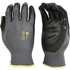 G & F Products 12 PAIRS Mens Working Gloves with Micro Foam Coating - Garden Gloves Texture Grip - men’s Work Glove For general purpose, construction, yardwork, Medium, Model:1519M-12