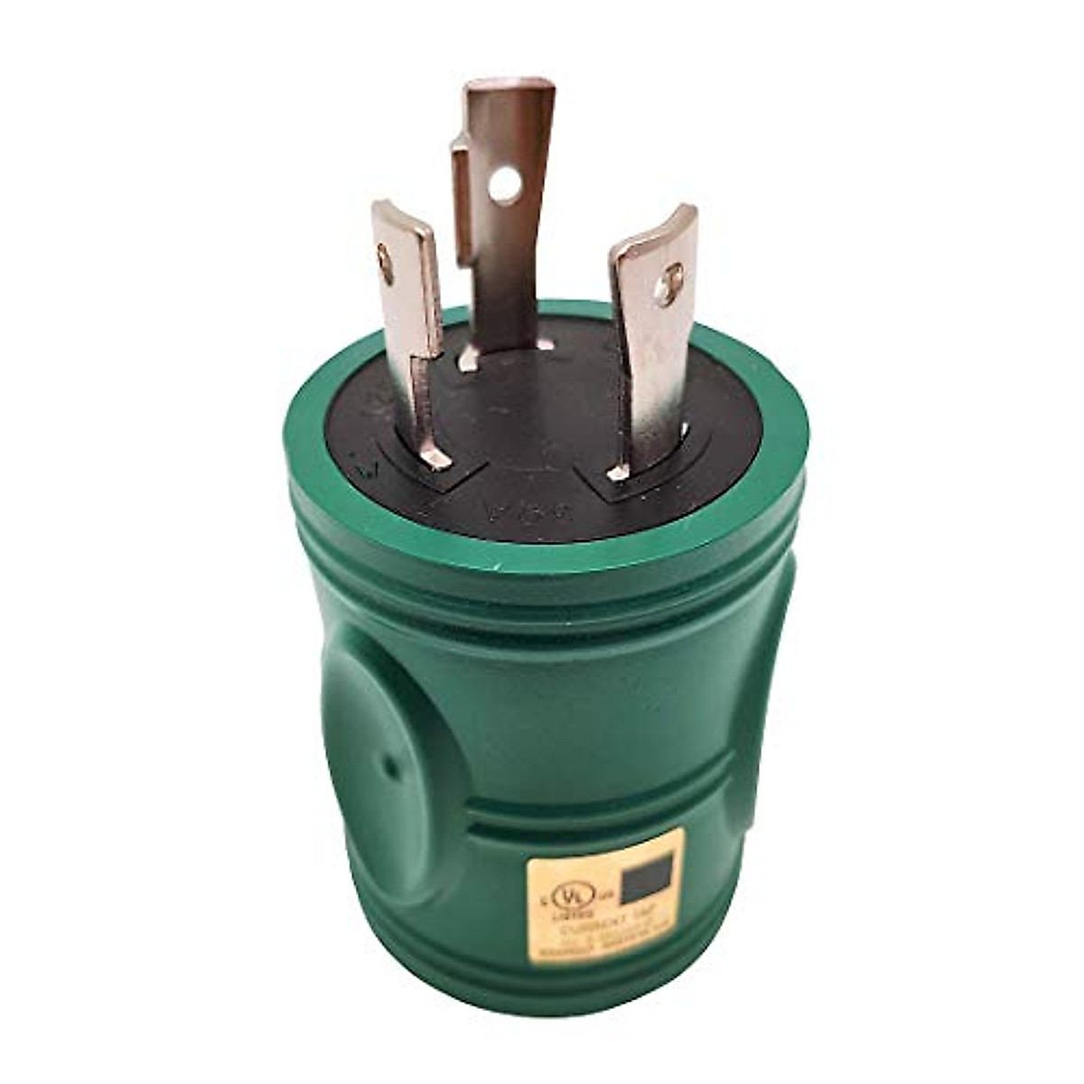 Parkworld 691586 RV 30 AMP Generator Adapter 3-Prong L5-30 Plug Male to TT-30 Receptacle Female (L5-30P to TT-30R, Deep Green)