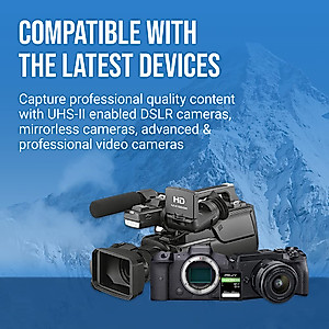 PNY 64GB EliteX-PRO90 UHS-II SDXC Memory Card – R300MB/s W280MB/s, U3, V90, 8K UHD, Full HD, UHS-II for Professional Photographers & Content Creators, DSLR, Mirrorless Cameras, Advanced Video Cameras