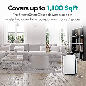 Alen BreatheSmart Classic H13 HEPA Air Purifier, Air Purifiers For Home Large Room w/ 1100 SqFt Coverage, Medical-Grade Air Cleaner for Allergens & Dust, up to 12 Mos. Filter Life, Espresso