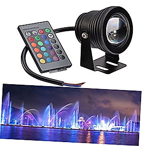 LABRIMP Remote Party Home Spot Bar Xmas Underwater Lamp LED Lighting W Control Changing for Seven Fountain Wedding Decor Day Lamps Lights Pool Water Waterfall Garden Light Black