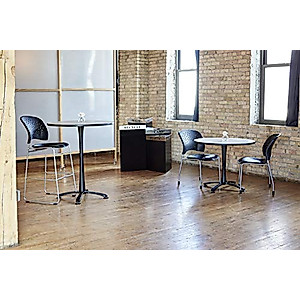 Safco Products 6806BL Reve Bistro Height Chair with Round Back, Black