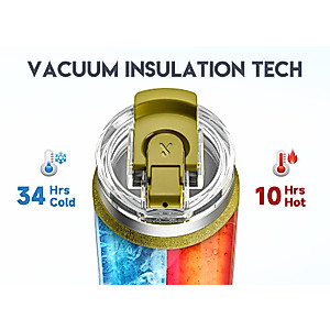 Meoky 40oz Tumbler with Handle, Stainless Steel Travel Mug with 2-in-1 Straw and Sip Lid, Vacuum Insulated Coffee Mug, 100% Leak Proof, Keeps Cold for 34 Hours or Hot for 10 Hours (Forest)