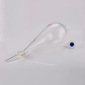 stonylab Borosilicate Glass 1000 ml Heavy Wall Conical Separatory Funnel with 24/29 Joints and PTFE Stopcock, 1000 ml