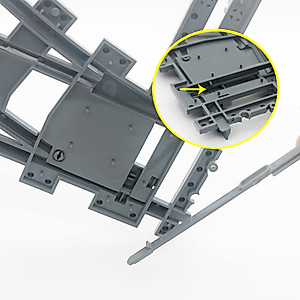 City Train Track - 2 Sets Track Switch Accessories Building Block, Road Flexible Rails Bricks Toys