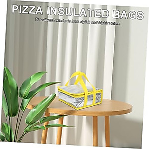 10pcs Pizza Cooler Bag Insulated Bag Pizza Bags for Large Insulated Cooler Bag Insulated Cake Carrier Insulated Pizza Bag Cake Insulation Bag Pizza Tray Bag Plastic Yellow OSOLADY