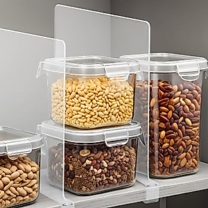 Lemecima 6 Pack Clear Acrylic Shelf Dividers, Closets Shelf and Closet Separator for Organization in Bedroom, Kitchen and Office Shelves