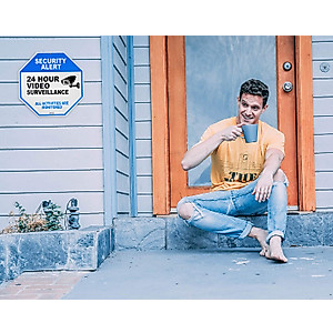 Video Surveillance Sign - Home Security Sign - Security Camera Sign - All Activities are Monitored - Rust Free 12" x 12" Aluminum Sign, by Gentoly