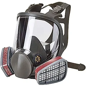 Holulo Full Face Cover Gas Mask for Panit,Full Face Respirator Reusable Organic Vapors Safety Respirator Cover