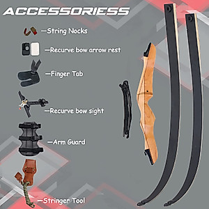 SinoArt 70" Takedown Recurve Bow Adult Archery Competition Athletic Bow Weights 14-40 LB Right Handed Archery Kit for Outdoor Training Hunting Shooting(24LBs, Right Hand)