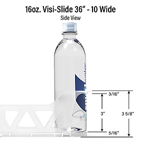 Visi-Slide 14/16oz Soda Beverage Dispenser - Gravity Fed Glide for Angled Shelves for Coolers, Commercial Refrigerators, Cold Vaults (Pack of 3) Drink Organizer for Cans, Bottles and More