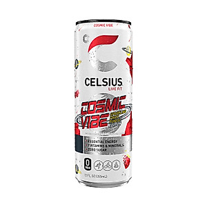 CELSIUS Sparkling Cosmic Vibe, Functional Essential Energy Drink 12 Fl Oz (Pack of 12)