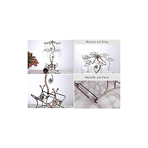 Cicodona Wine Rack and Wine Glass Holder-Hold 4 Wine Bottles and 6 Glasses-Perfect for Home Kitchen Decor & Kitchen Storage Rack