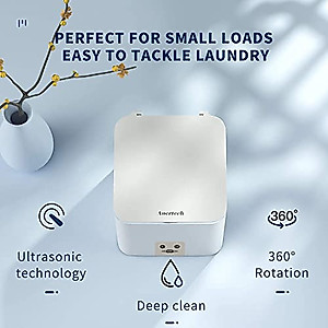 Auertech Portable Ultrasonic Washing Machine, Mini Underwear Washer Compact Laundry Machine with USB Cord, Semi-automatic Washing Machine for RVs, Apartments and Dorms