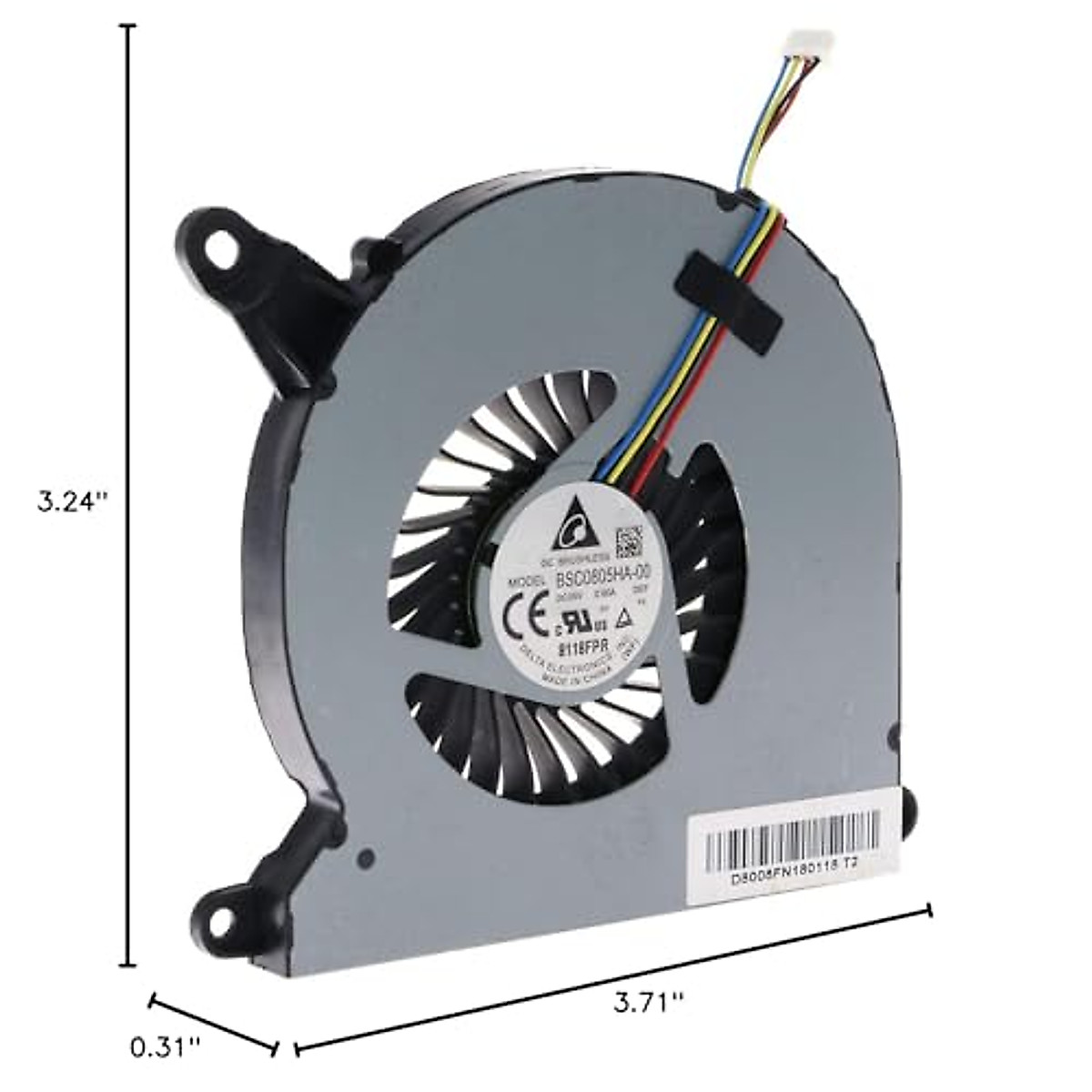 TRADOCK Replacement CPU Cooling Fan for Intel NUC8 NUC8i7BEH NUC8i3BEH NUC8i5BEH NUC8i5BEK NUC8i7BEK NUC8i3BEK BSC0805HA-00 DC05V 0.60A