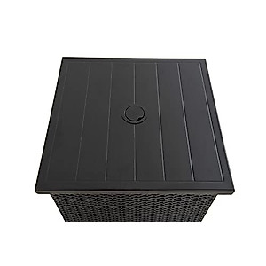 Sunjoy Vanessa Combination Umbrella Stand Side Table, Brown