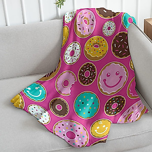 Infinity Republic - Happy Donuts Super Plush Blanket - Perfect for Gifts, Kids, Teens, etc!