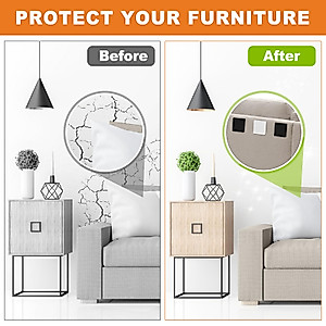 Anti Shake Headboard Stoppers for Wall, 20Pcs Wall Protector from Furniture, Bed Noise Stoppers, Headboard Bumpers to Prevent Hitting Wall,Square EVA Headboard Stabilizer Pad(Black+White)