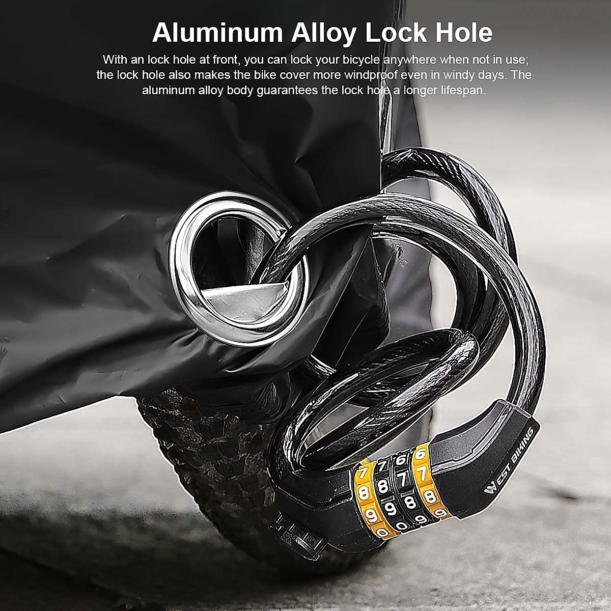 Bike Cover for 2 or 3 Bikes, Bicycle Cover Outdoor Storage Waterproof Rain Sun UV Dust Wind Proof with Lock Hole for city Mountain Road Electric Bike Heavy Duty Bikes Black