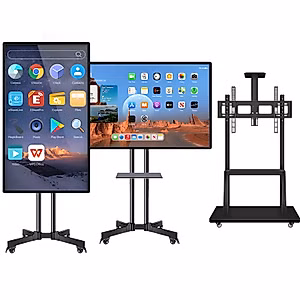 JYXOIHUB Smart Board, 49 Inch Digital Electronic Whiteboard and Smartboard for Classroom, Screen Mirroring from for Live Streaming, Digital Signage Displays and Player for Advertising(Board+Stand)