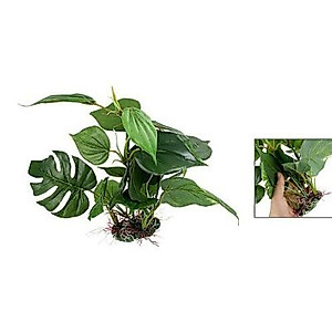 CNZ® Aquarium Fish Tank Green Lifelike Underwater Plastic Plant Aquatic Water Grass Decor (Large, 13-inch)