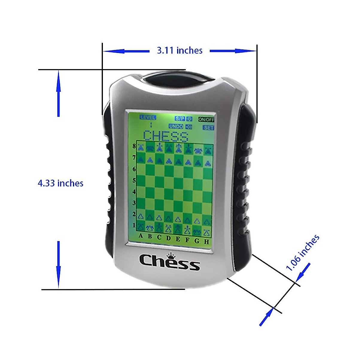 Lyght Handheld Electronic Chess Game, 20 Levels, 100 Built-in Chess Records, Built-in Connect Four and Checker Game,