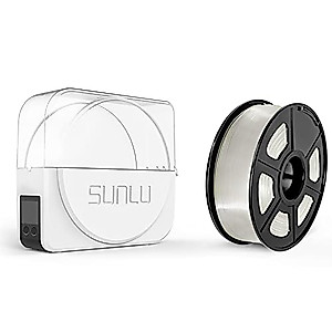 Upgraded Dryer Box of 3D Printer Filament, SUNLU 3D Filament Dryer Box S1, LA Filament 1.75 mm Dimensional Accuracy +/- 0.02 mm, 1 KG Spool, PLA Clear