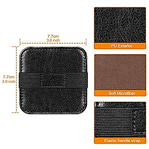 Fintie Screen Cleaning Pad, Soft Cloth Wipes for iPad, iPhone, MacBook, Tablets, Laptop Screen, Screen Cleaner with Elastic Strap, 4 Pack (Blossom+Jungle Night+Brown+Black)