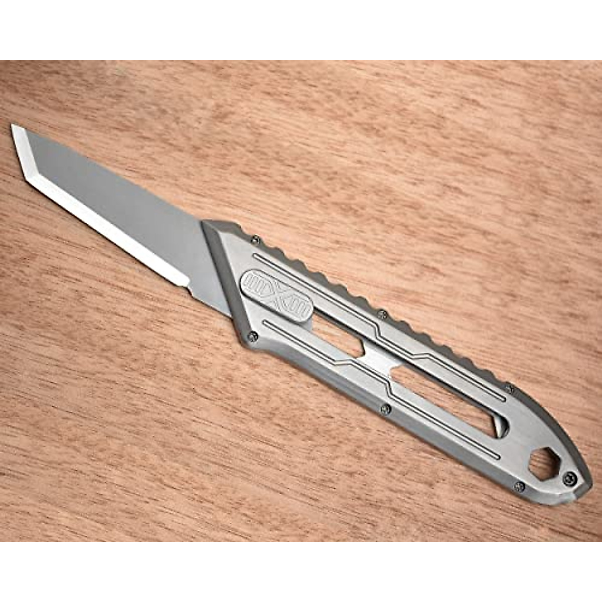 XMANSUN Titanium Utility Knife Garden Grafting Cutter Knife Handmade Knife Edc Knife, Retractable Box Cutter Blade Replaceable