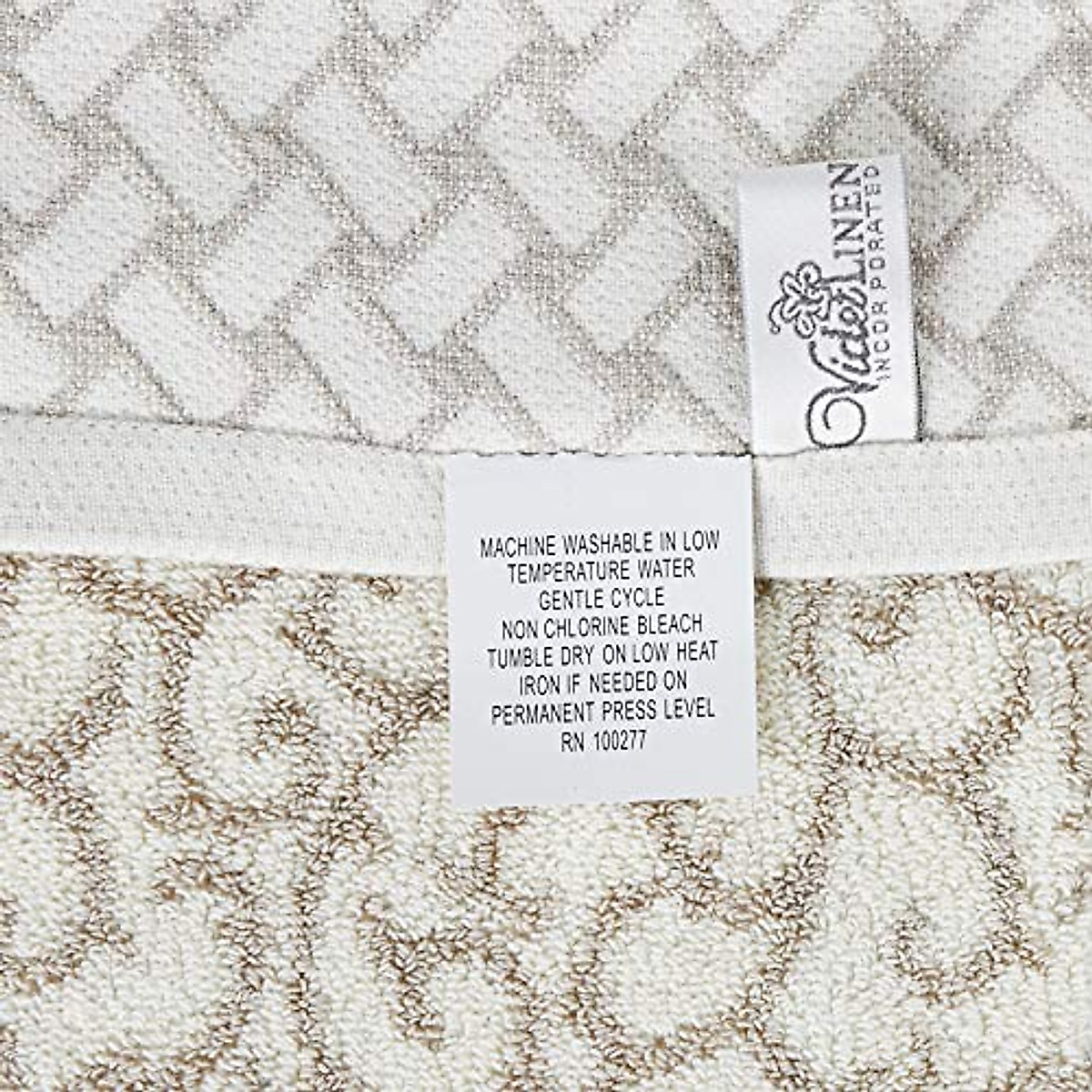 Violet Linen Swivel Design, 100% Terry Cotton Super Soft Highly Absorbent Bathroom Set of 2 Hand Bath Towels, 20" X 30", Grey