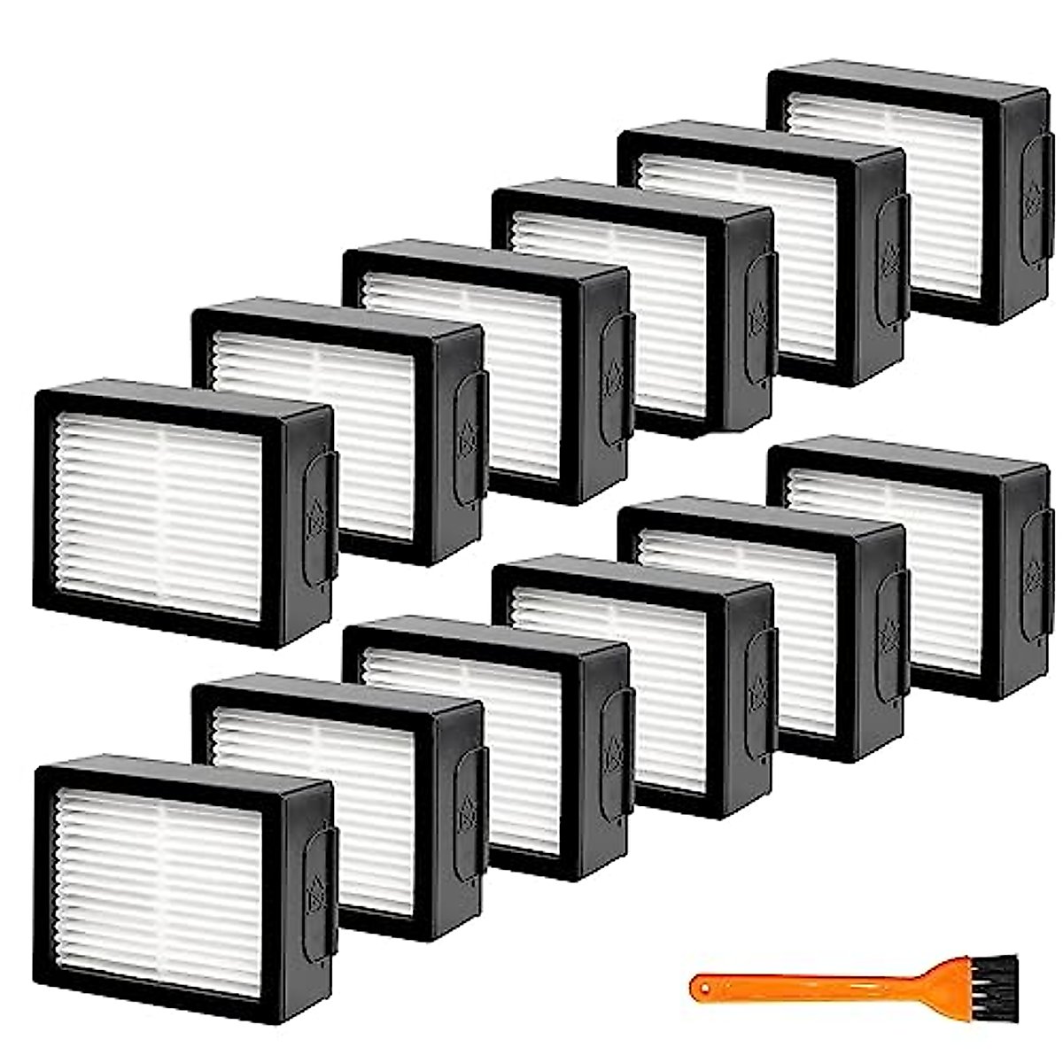 ALSTON HEPA Filter Replacements 12PCS for iRobot Roomba I E & J Series, i7 i7+/plus i3 i3+ i4 i6 i6+ i8 i8+ E5 E6 E7, High Efficiency Roomba Filters with Cleaning Brush…