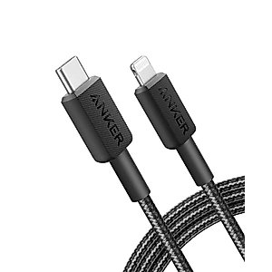 Anker USB C to Lightning Cable [6ft MFi Certified] Powerline+ II Nylon Braided Cable for iPhone 13 13 Pro 12 Pro Max 12 11 X XS XR 8 Plus, AirPods Pro, Supports Power Delivery (Black)