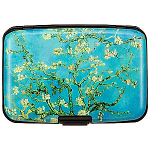 VICHLINE Aluminum Wallet RFID Blocking Metal Credit Card Holder Slim Hard Case (Almond Blossoms)
